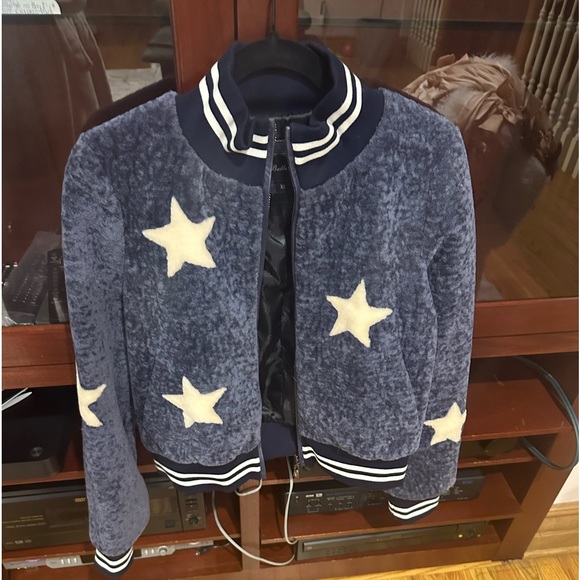 Belle Fare | Jackets & Coats | Belle Fare Star Shearling Baseball ...